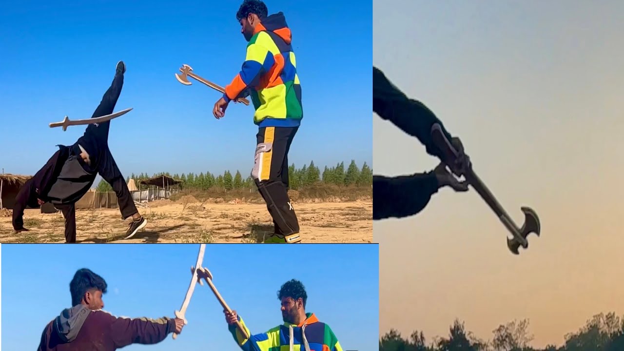 Talvaar axe 🪓 fight reharsal #trending #viral #myfirstvideo #action ...