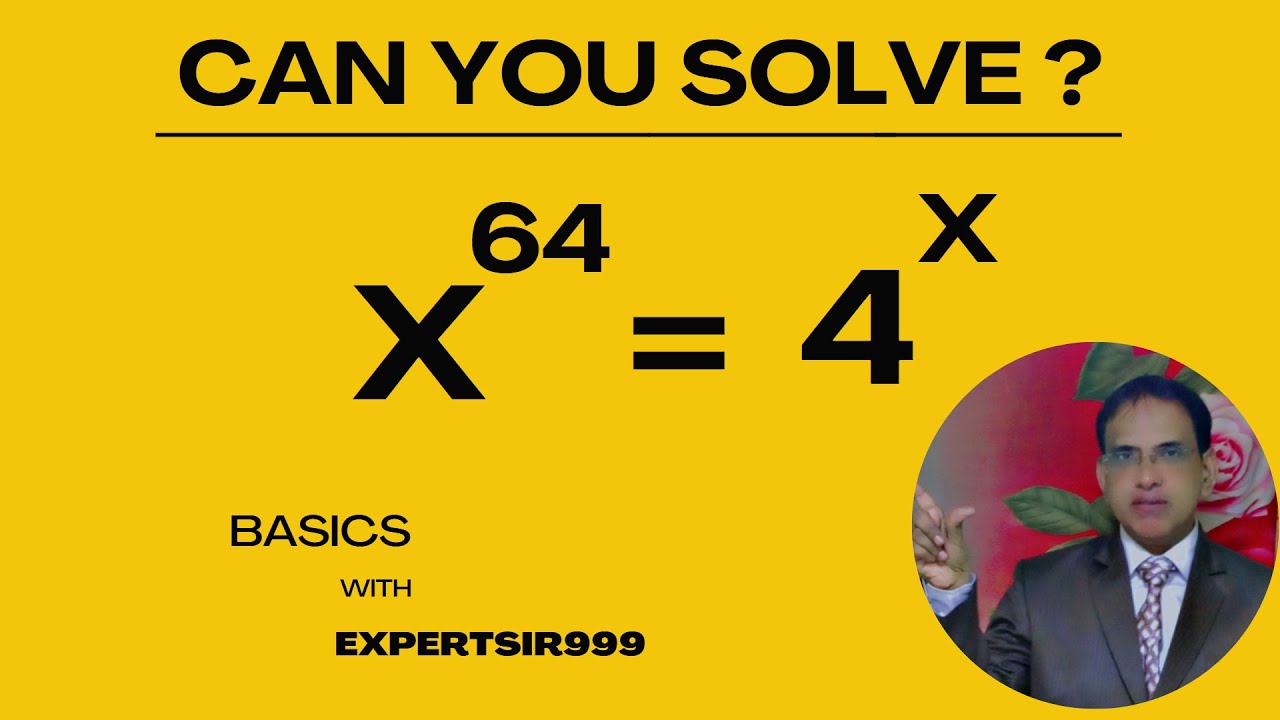 A Nice Math Olympiad Exponential Equation | How to solve for X in this ...