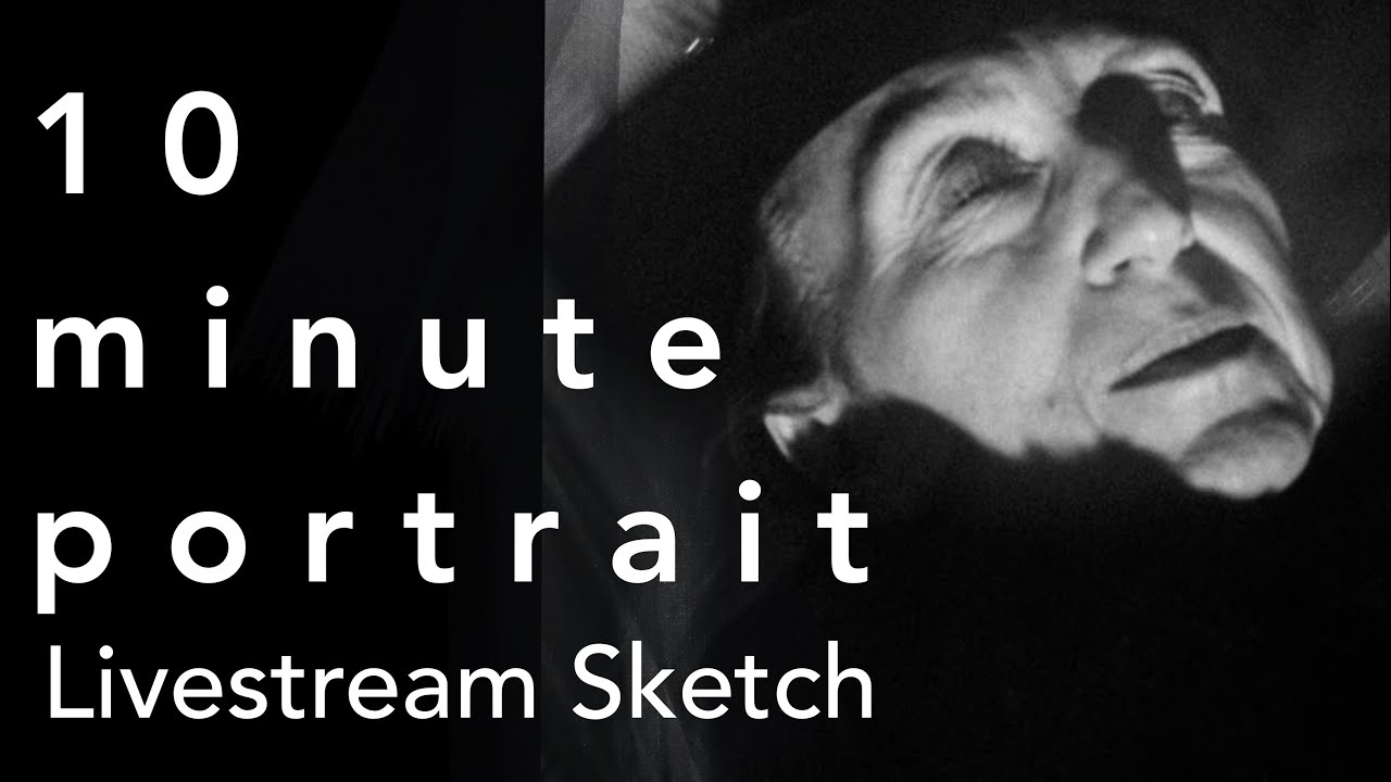 10 Minute Portrait - Livestream sketch- art challenge - day 2 - YouTube