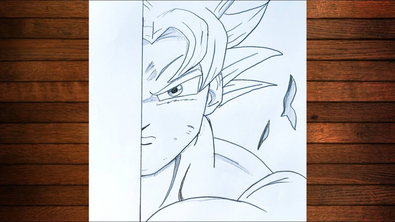 How to Draw Goku Ultra Instinct (Step by Step)/Art tutorials - YouTube
