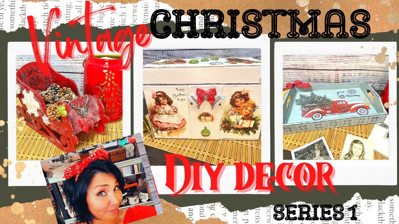 Easy Christmas Vintage style diys . DOLLAR TREE and THRIFT FLiPS on a ...