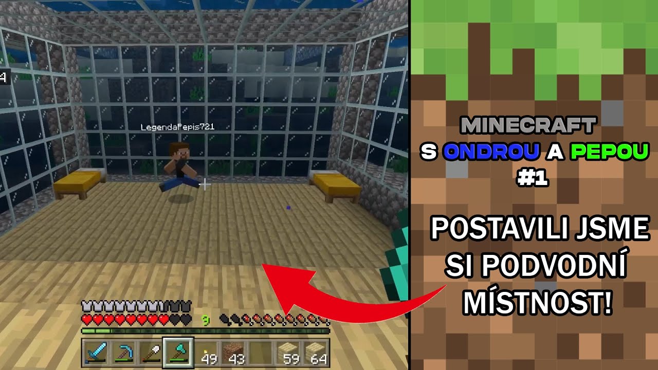 Postavili jsme si podvodní místnost! | Minecraft s Ondrou a Pepou #1 ...