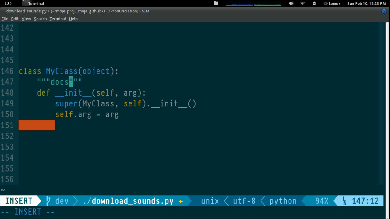 Vim-snipmate and python - YouTube