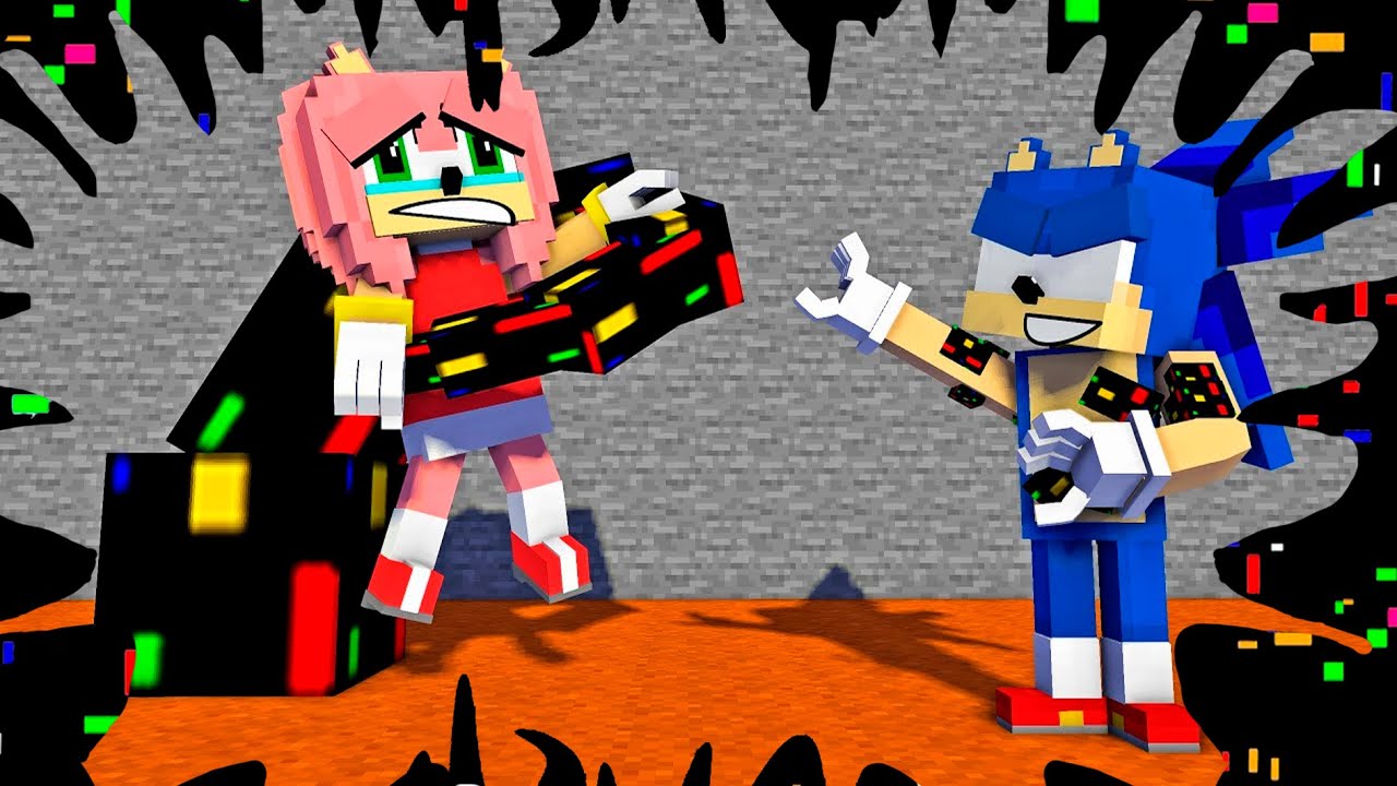 Corrupted SONIC CAUGHT AMY ROSE - FNF Minecraft Animation - YouTube