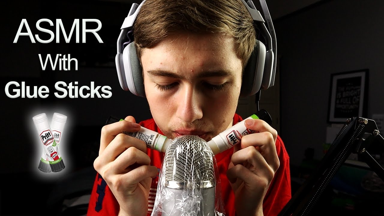 ASMR With Glue Sticks (Deep, Sticky Scrunching Sounds) - YouTube