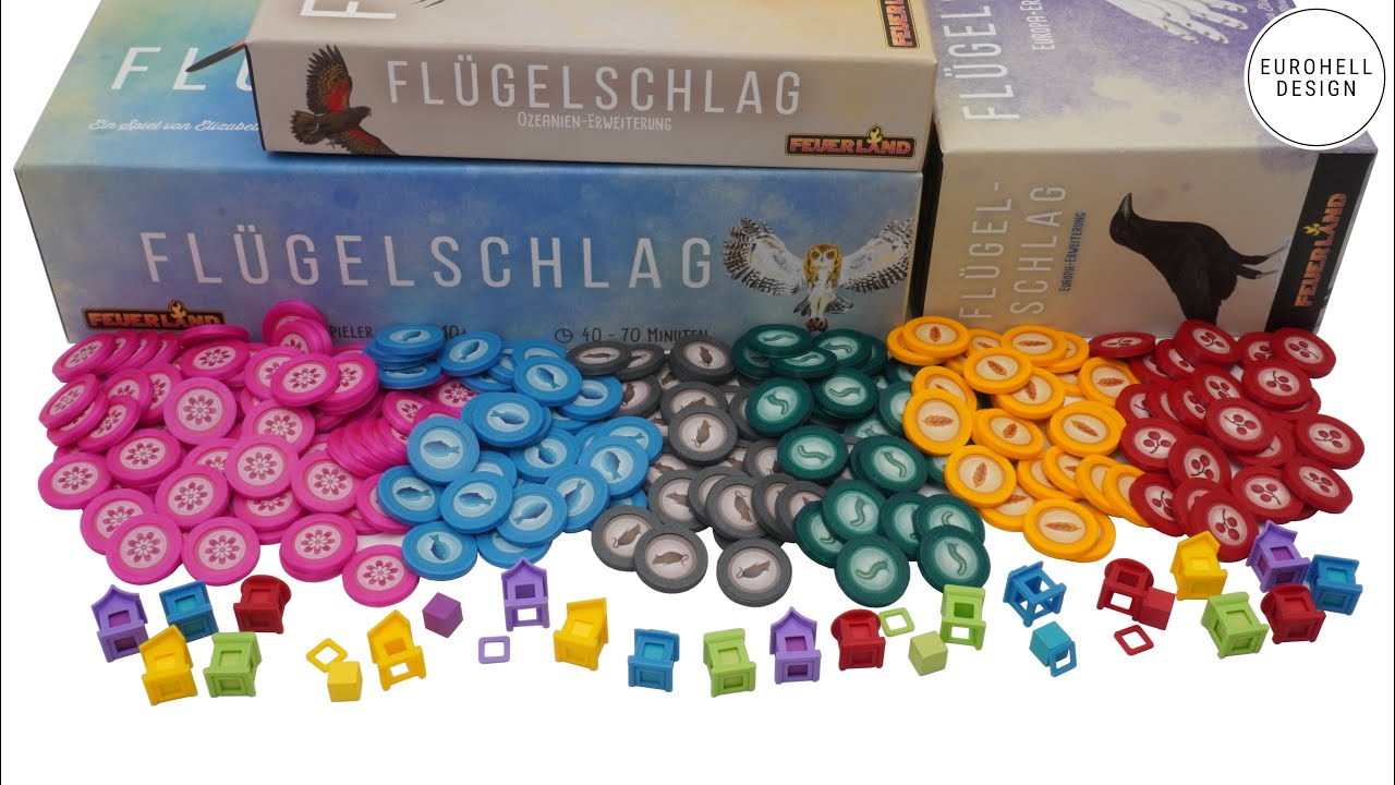Wingspan Boardgame Bird Houses & Food Token Upgrade - YouTube