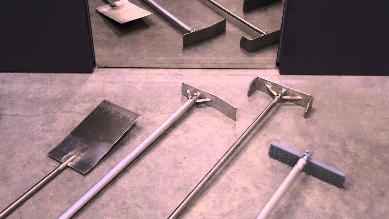 Cremator cleaning tools DFW Europe cremation equipment - YouTube
