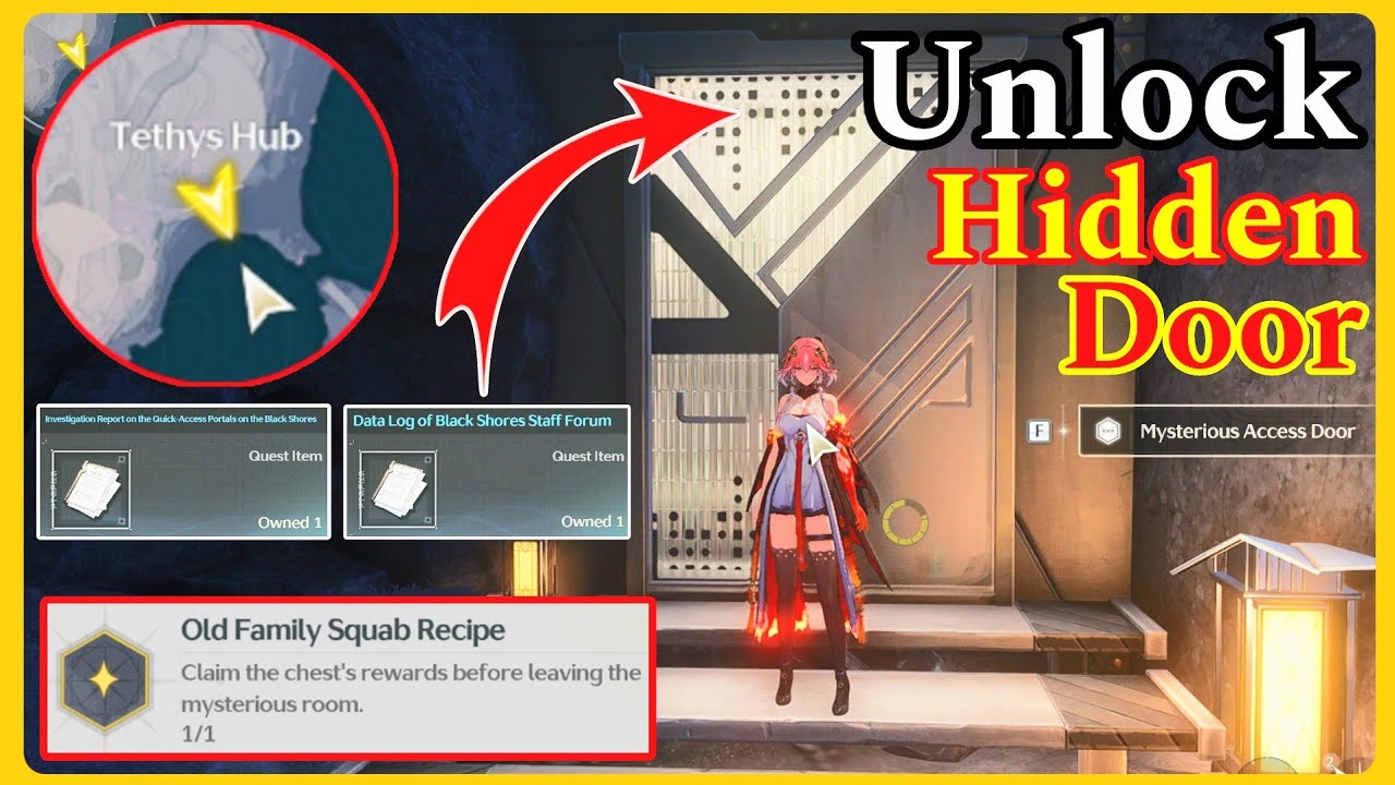 Mysterious Access Door Tethys Hub | The Hidden Treasure of the Black Shores【Wuthering Waves 1.3 ...