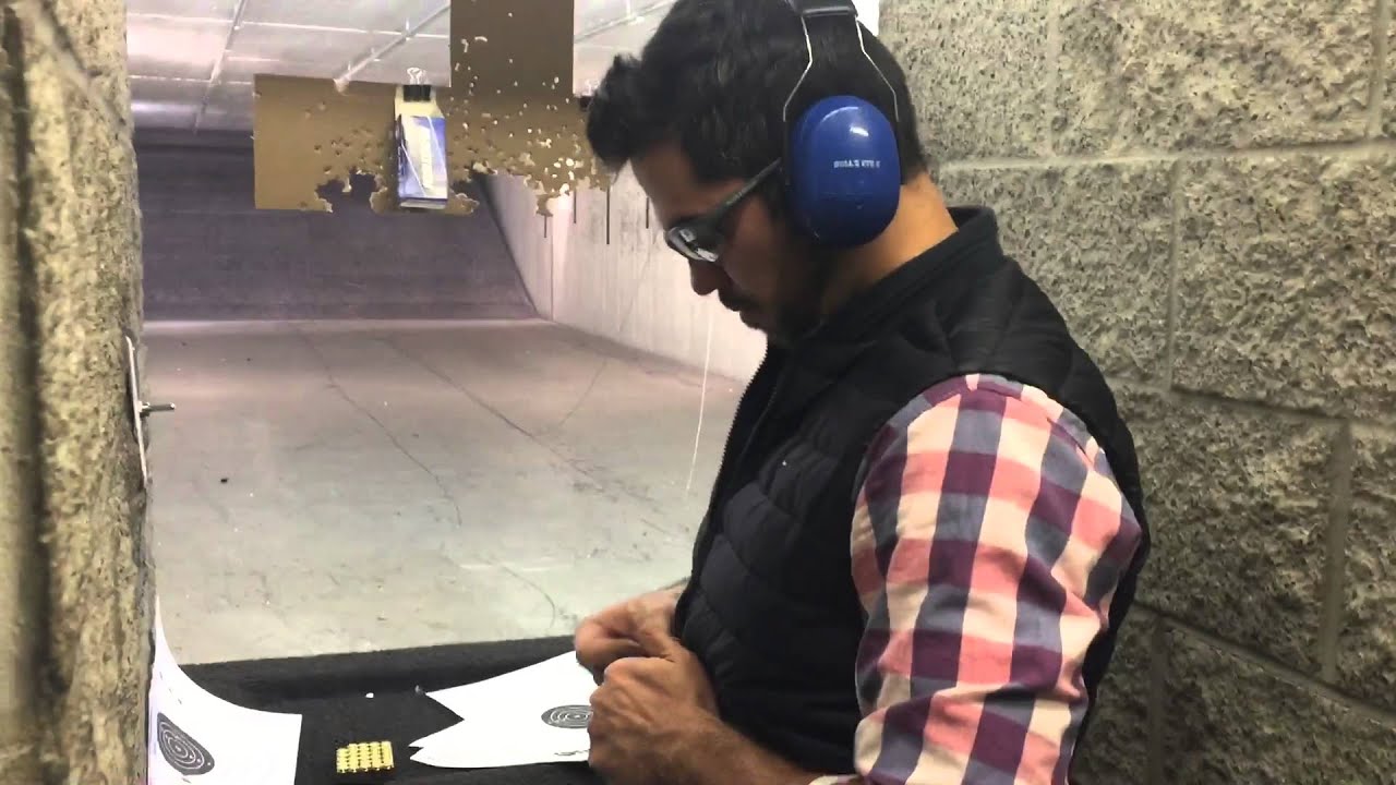 9mm shooting range target practice - YouTube