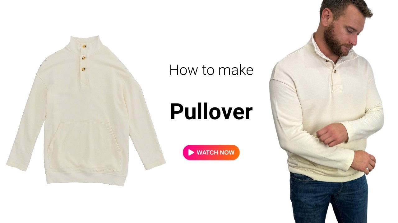 How to Sew a Cozy Pullover Step-by-Step Tutorial for Beginners - Sewing Pattern (#2408) - YouTube