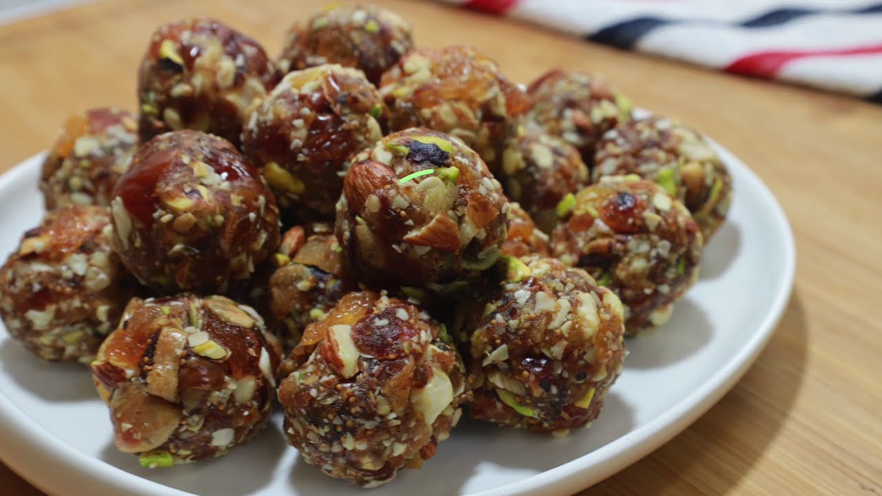 Date and nuts laddu/no sugar dyfruit laddu/healthy dry fruit laddu ...