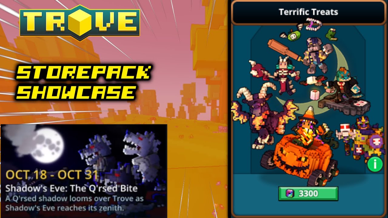 Trove Storepack Showcase : Terrific Treats (Shadow's Eve 2021) - YouTube