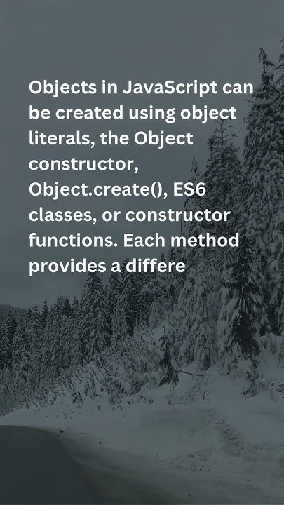 1 What Are The Possible Ways To Create Objects In Javascript Youtube