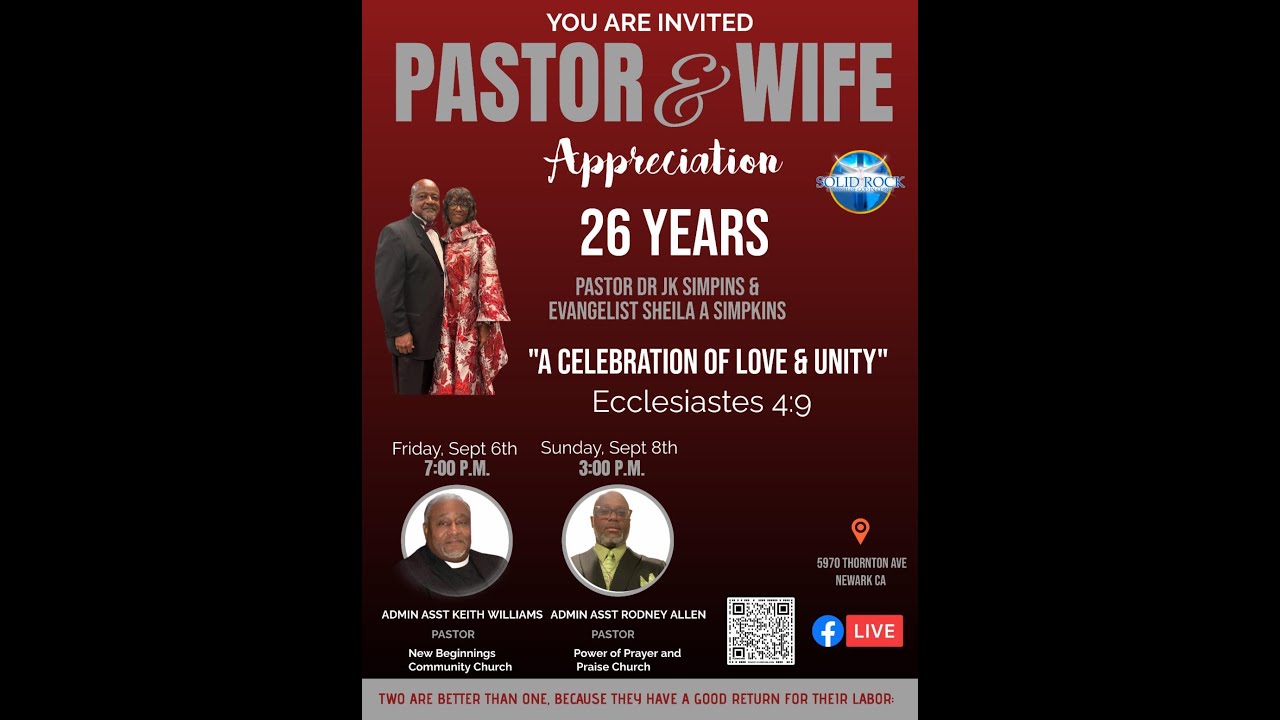 26th Pastor & Wife Church Anniversary 9 6 2024 - YouTube