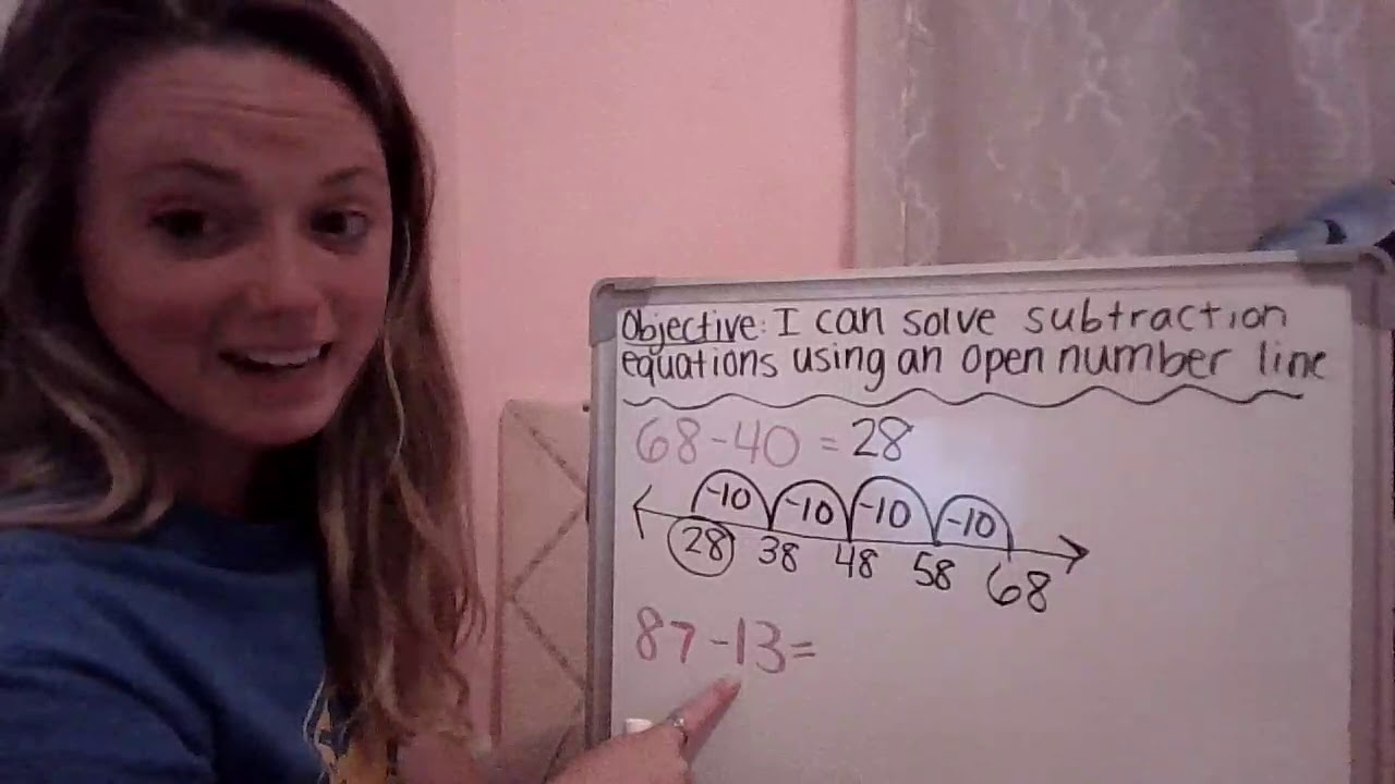 Subtracting Two Digit Numbers Using An Open Number Line YouTube Subtracting Two Digit Numbers Using An Open Number Line YouTube