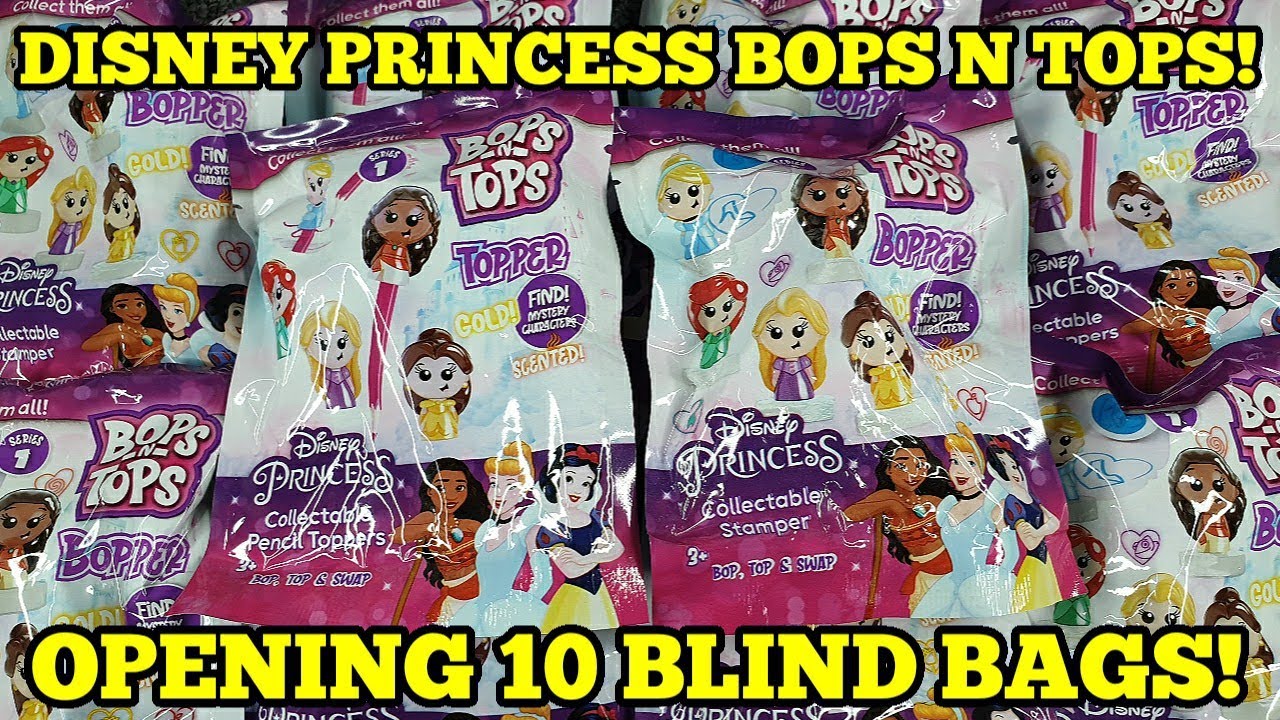 Disney princess bops and tops blind bags openings! - YouTube