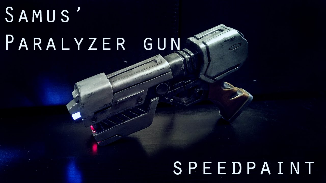 Samus' paralyzer gun - Cosplay painting - YouTube