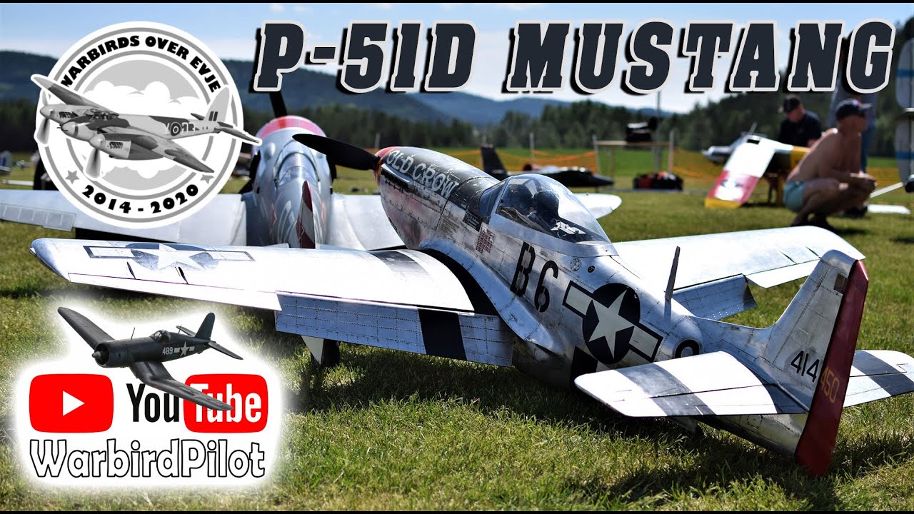 Carf Mustang OLD CROW P-51D with Kolm 150cc engine - YouTube