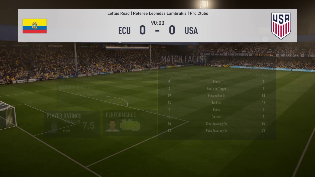 USA vs Ecuador 0-0 Game 1 - YouTube