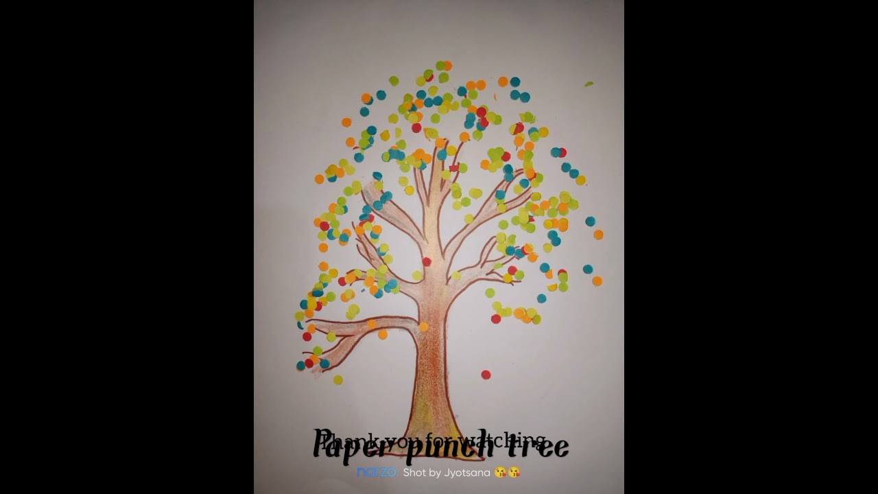 #DIY paper punch activity , beautiful tree paper punch activity ,How to ...
