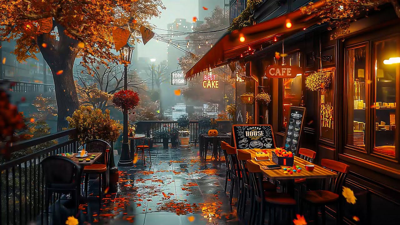 Captivating Fall Jazz at Balcony Cafe - Elegant Autumn Jazz with ...