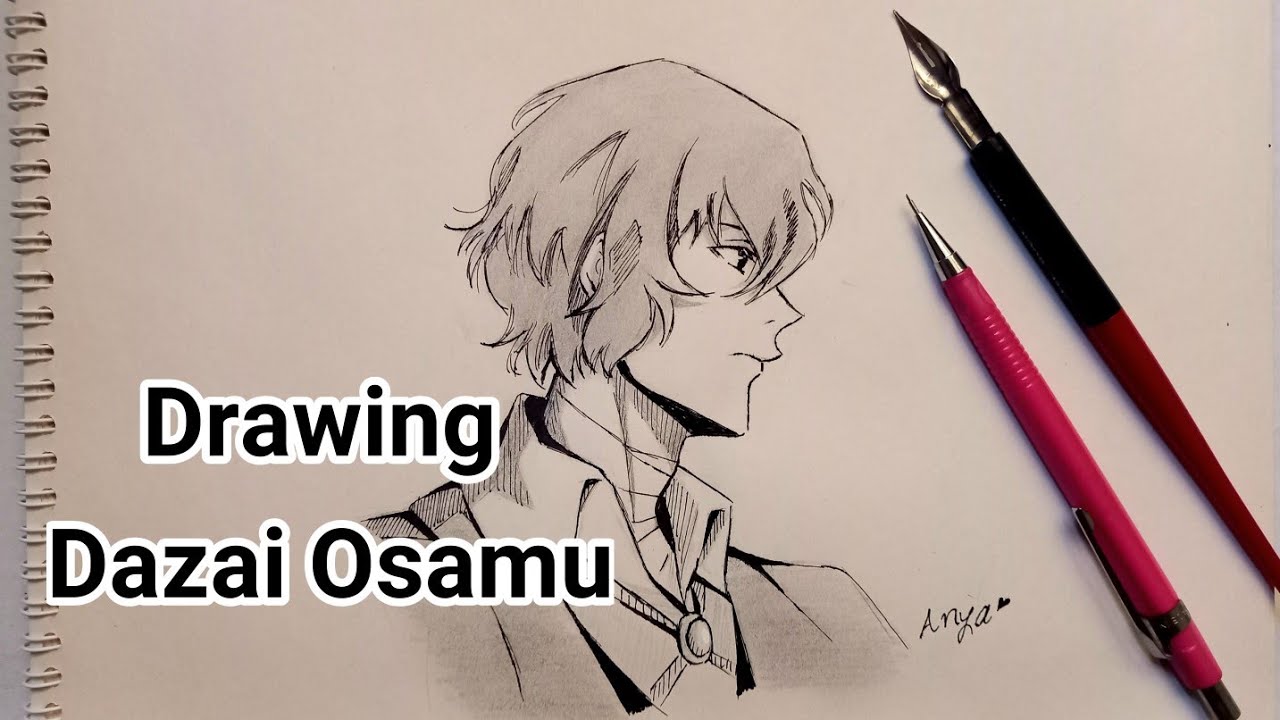 [ how to draw Dazai Osamu] how to draw anime step by step// dazai ...