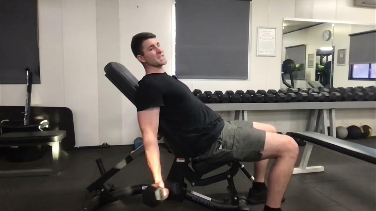 Incline bench bicep curl - Movement technique video - YouTube