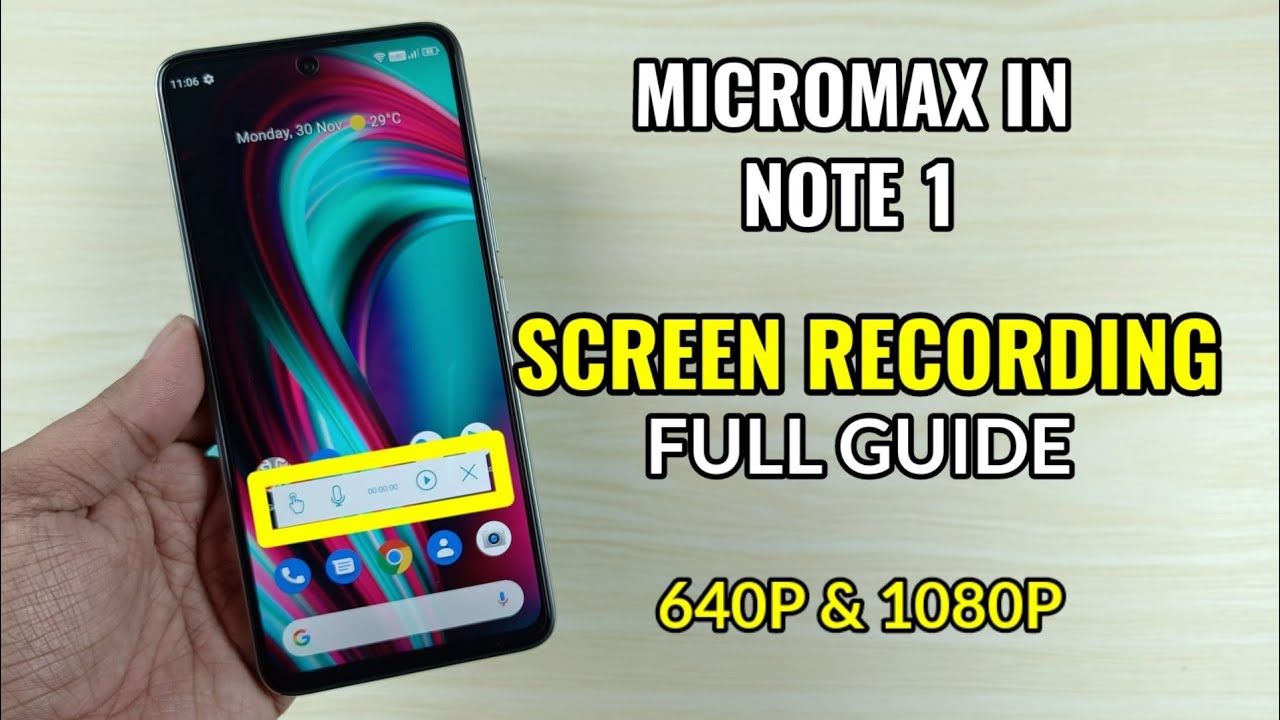 Micromax In Note 1 : Screen Recording Full Guide - YouTube