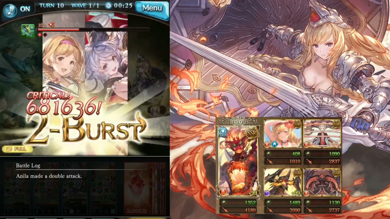 Granblue Fantasy - Testing Lv 100 Athena on Solo Ewiyar (Full Auto ...