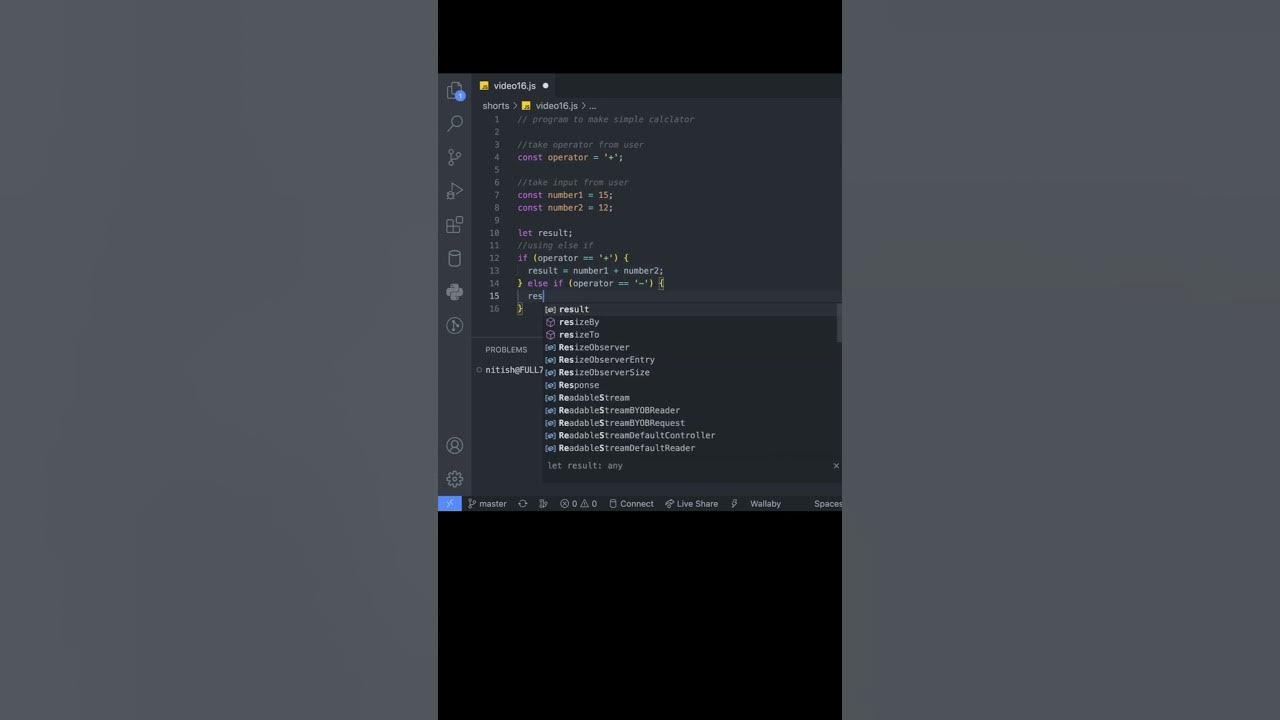 Javascript Program To Make A Simple Calculator Shorts Youtubeshorts Codesecret Programming