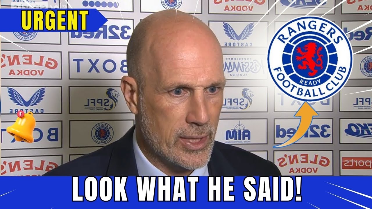 😱IT'S OUT NOW! LOOK WHAT HE JUST SAID! FANS REACT! RANGERS FC - YouTube
