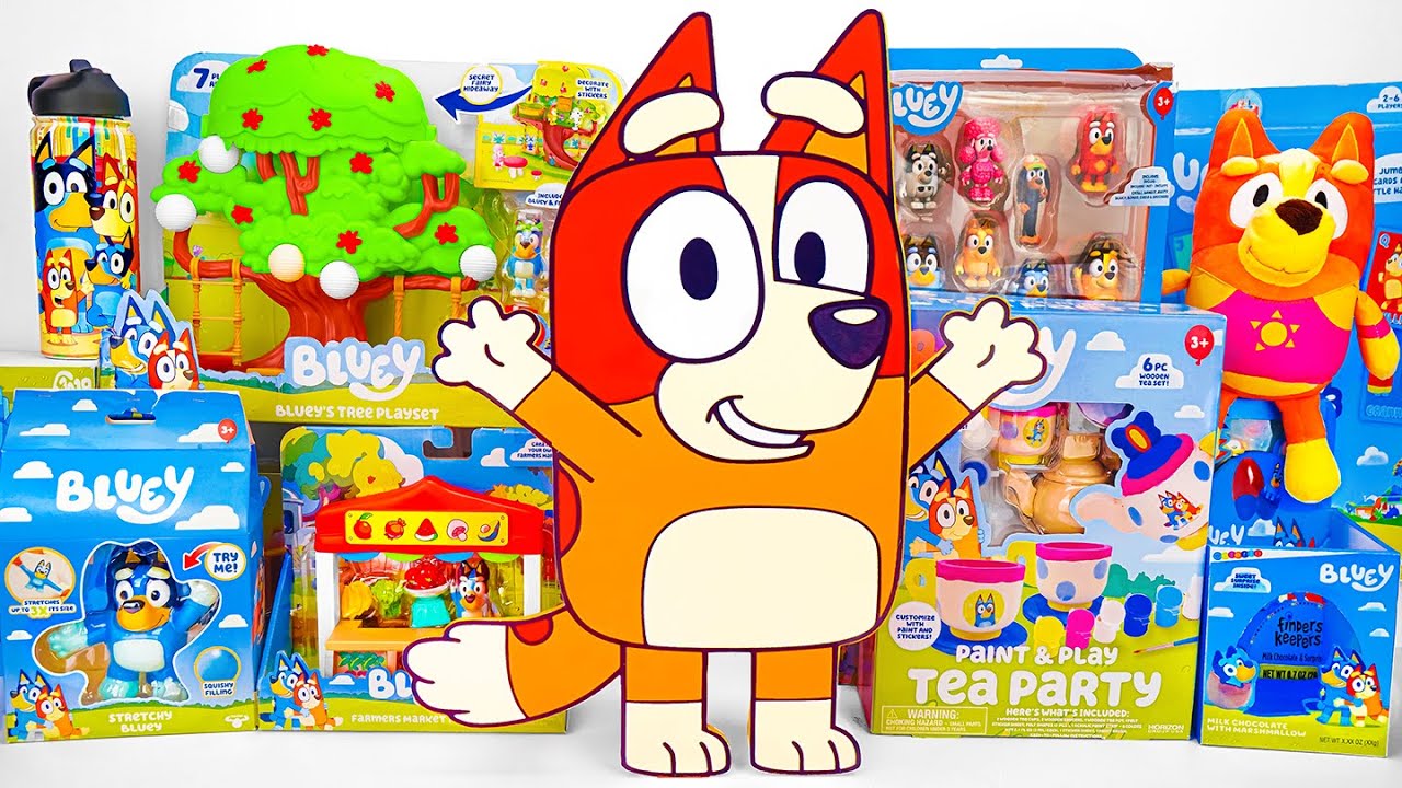 Bluey Toy Collection Unboxing Review 💙 Mystery Bingo Box & Bluey ...