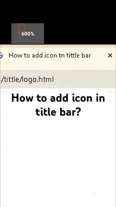 How to add logo in title bar? - YouTube