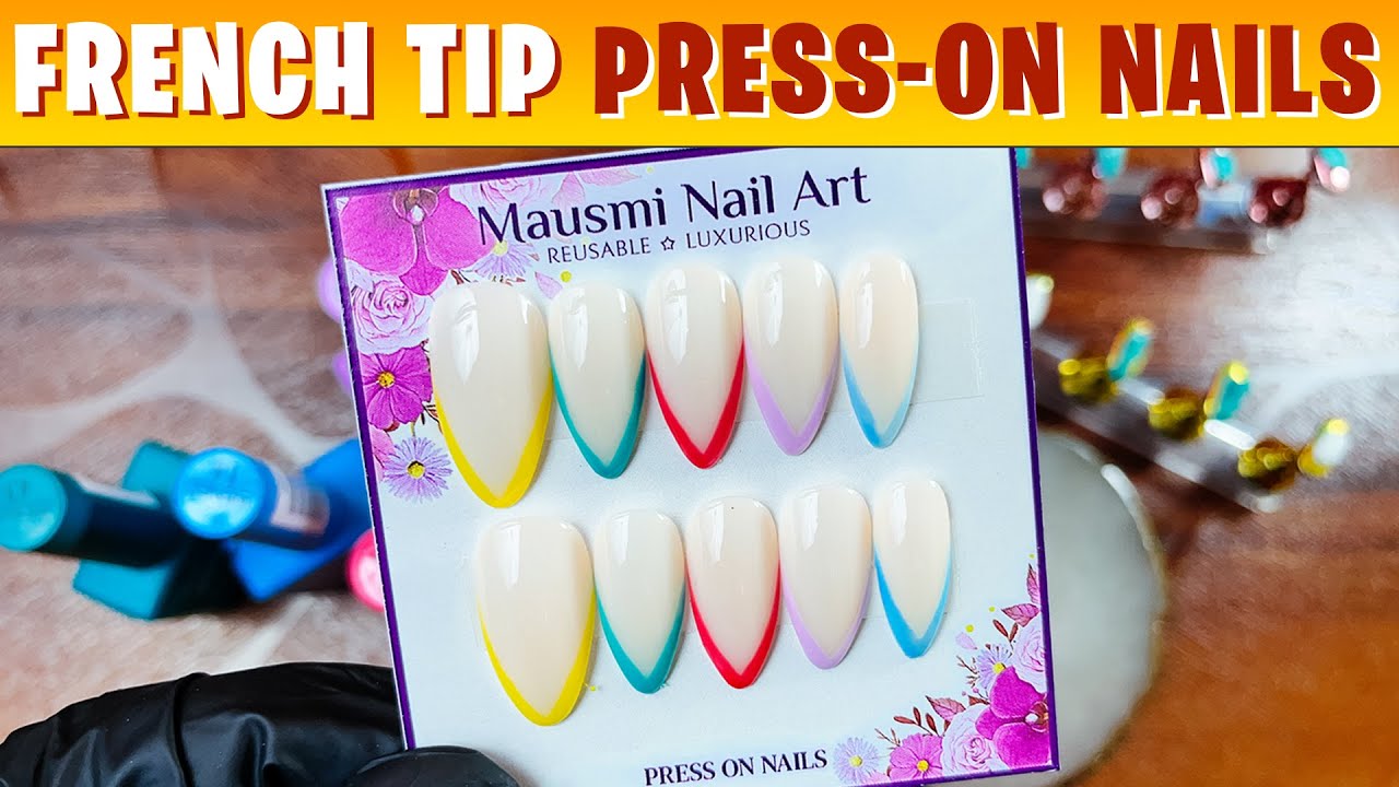 How to Create French Tip Press-On Nails | Easy DIY Tutorial for ...