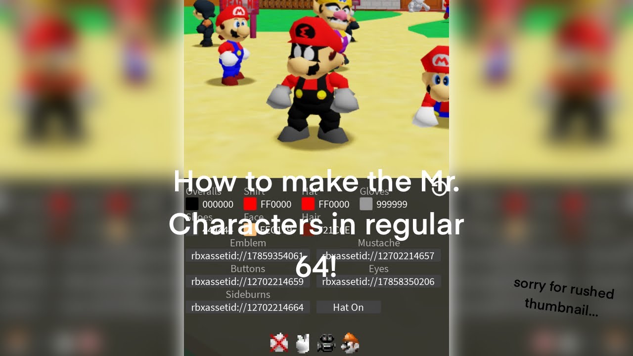 How to make the Mr. Characters in regular 64! (Tutorial) - YouTube