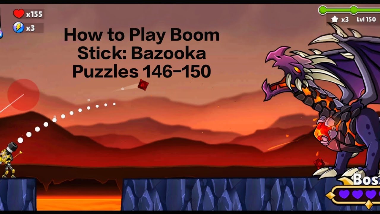How to play Boom Stick: Bazooka Puzzles level 146-150 Android iOS ...