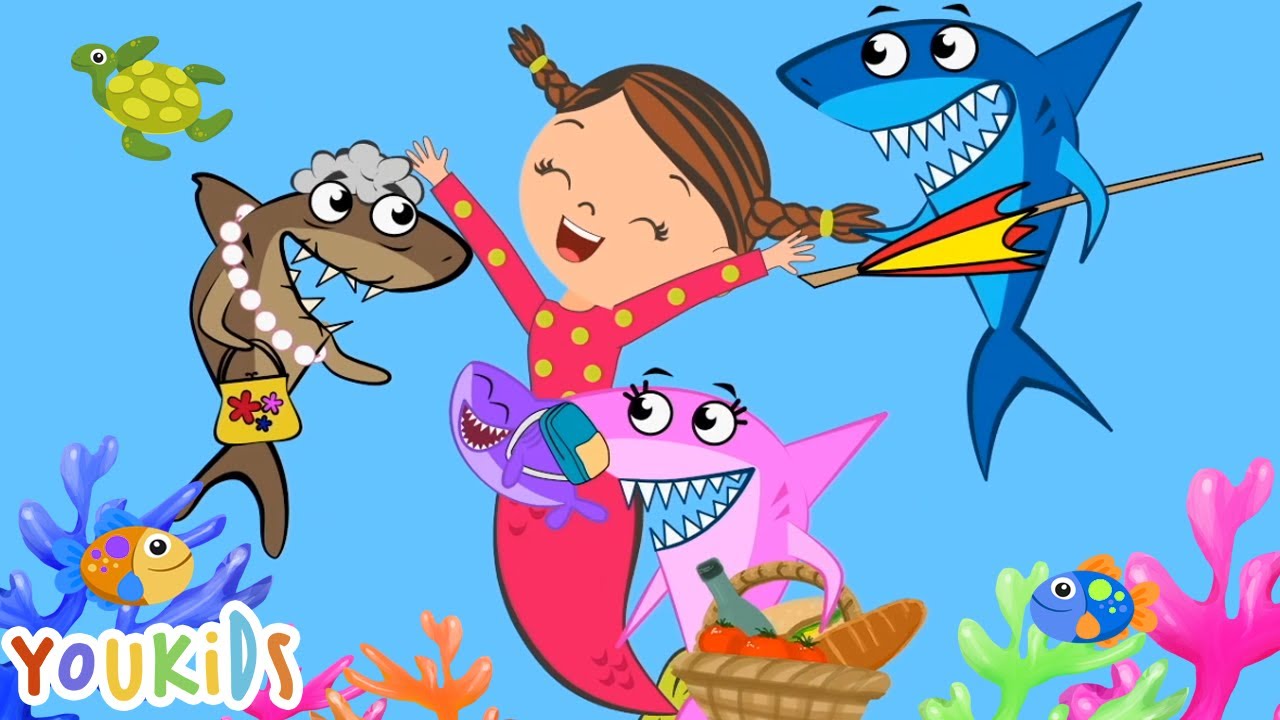 Baby Shark Song | Mermaid saved Baby Shark Family from Fish Net - YouTube