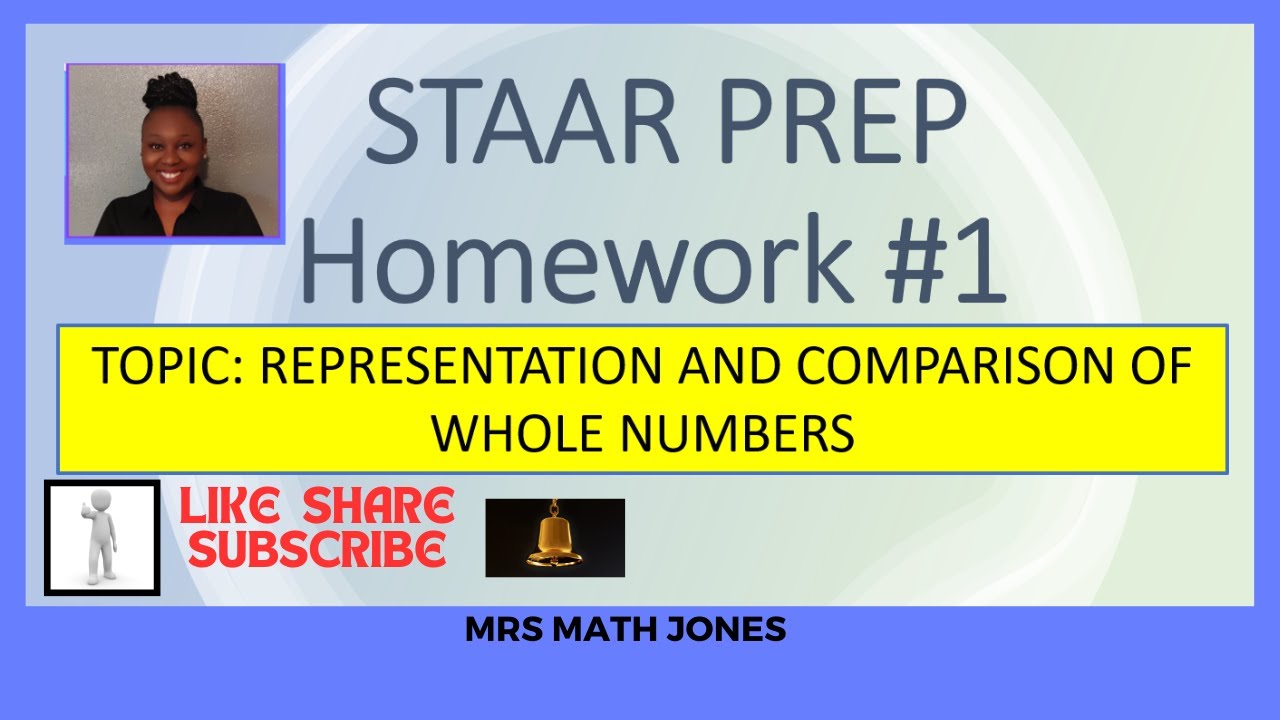TEXAS MATH STAAR PREP HOMEWORK #1 (REPRESENTATION AND COMPARION OF ...