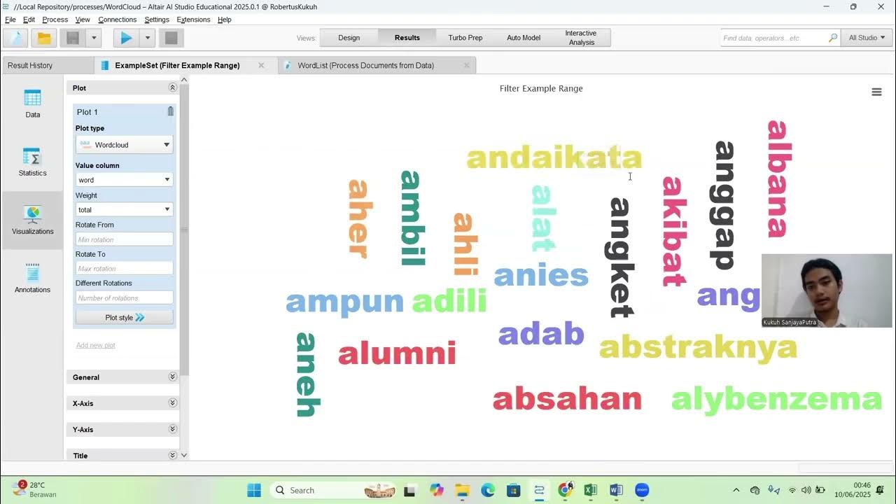 Proses wordcloud dan sentiment | RapidMiner - YouTube