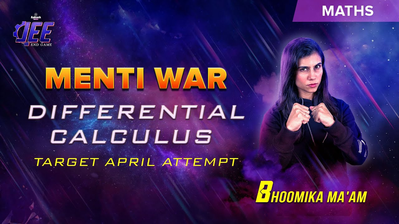 Menti War | Differential Calculus | JEE Main 2024 | April Attempt | Bhoomika Ma'am - YouTube
