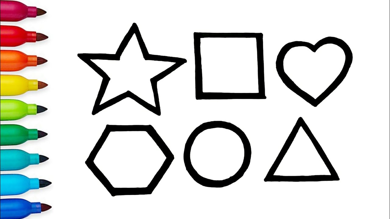 How To Draw Shapes For Kids Coloring Pages For Kids YouTube How To Draw Shapes For Kids Coloring Pages For Kids YouTube