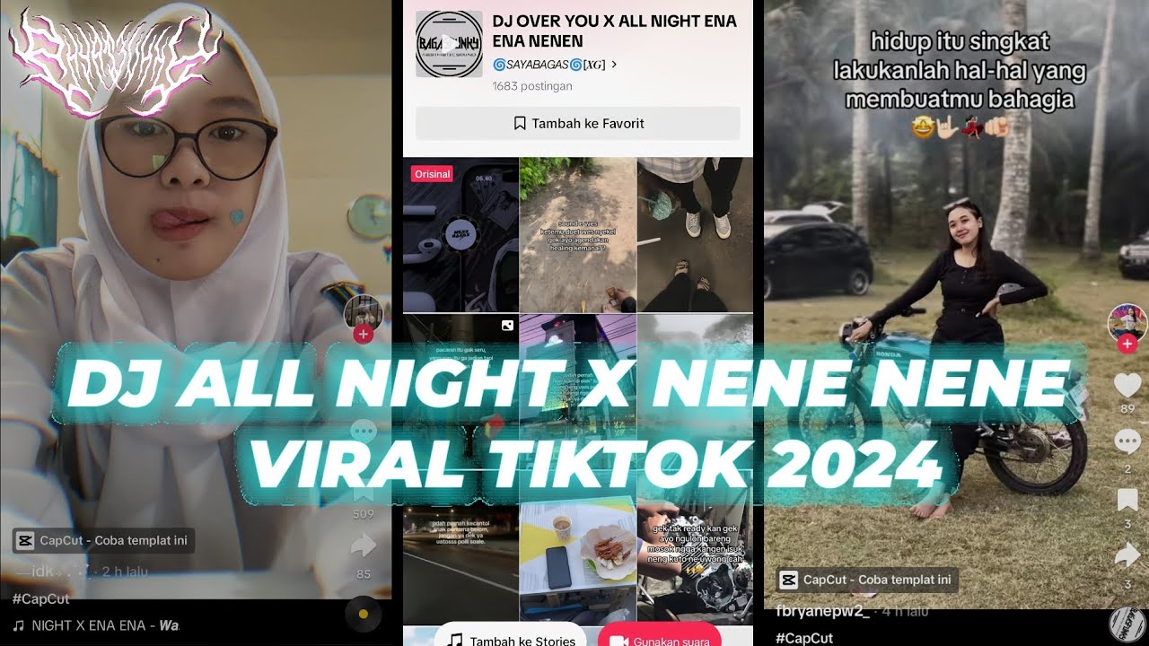 DJ ALL NIGHT NENE NENE [SLOW REVERB] - STYLE HEALING VIRAL TIKTOK 2024 ...