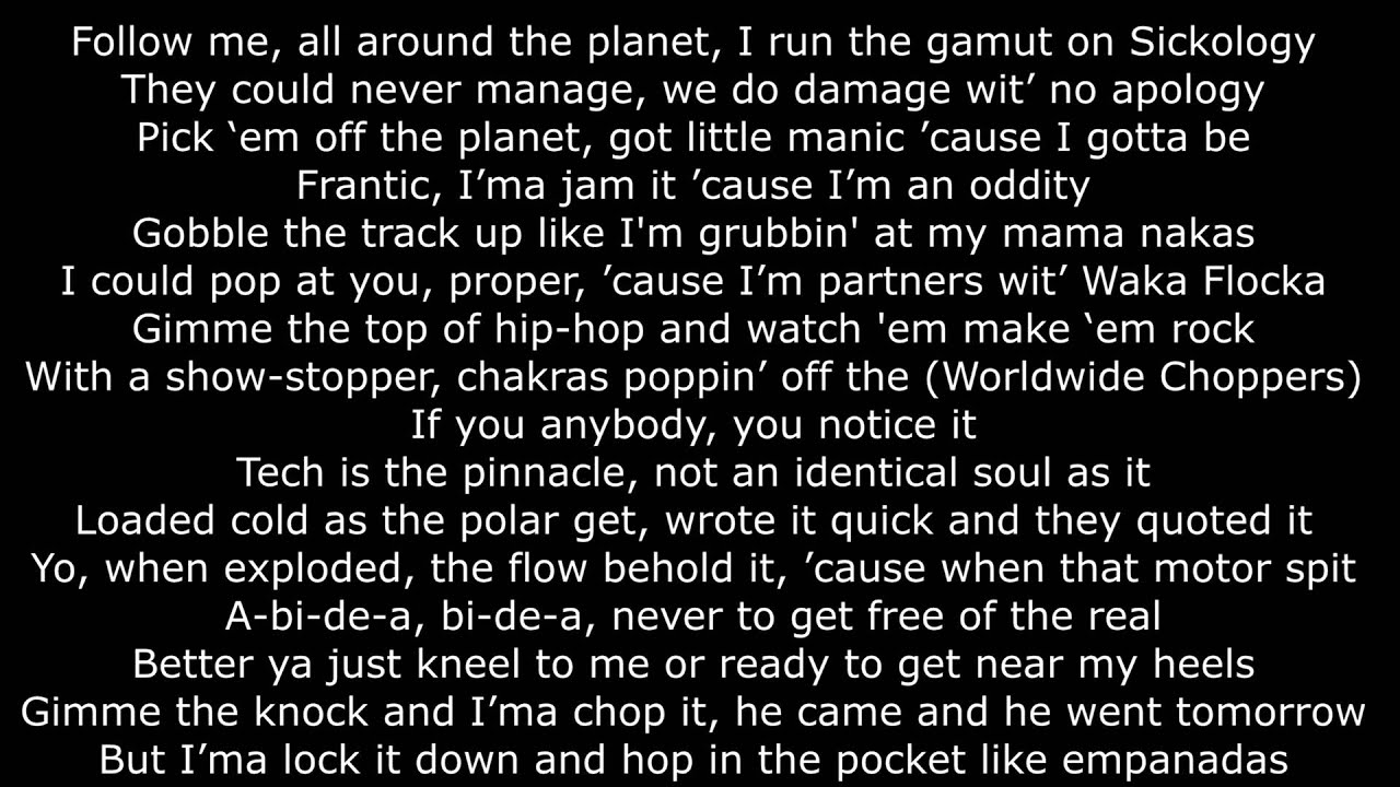 Lets Practice - World Wide Choppers Intro by Tech N9ne (slowed down w ...