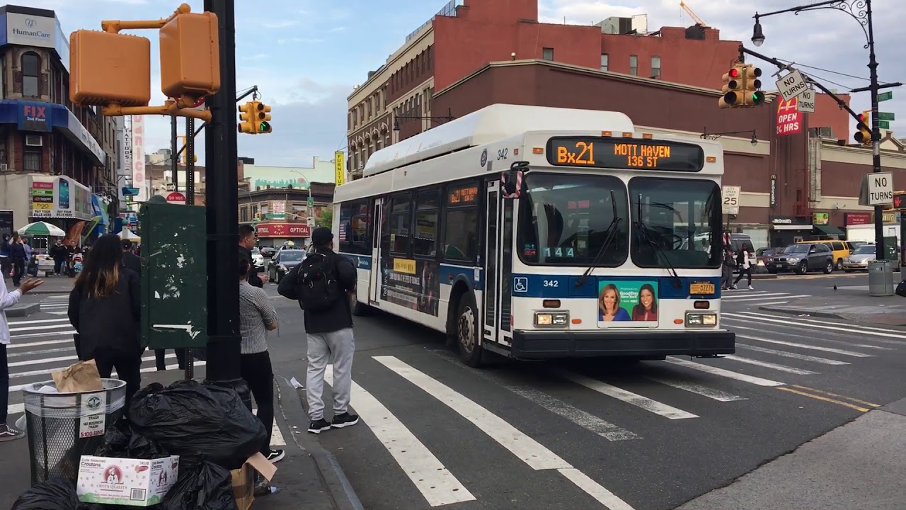 MTA NYC Bus 2011 New Flyer C40LF #342 Bx21 - YouTube