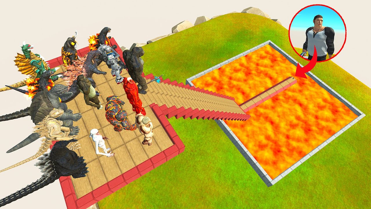 JUMP ON THE STAIRS AND DON'T FALL INTO LAVA - Animal Revolt Battle Simulator - YouTube