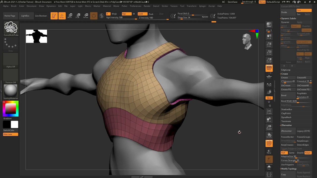 Hard Surface and Smooth Block-outs in ZBrush - YouTube