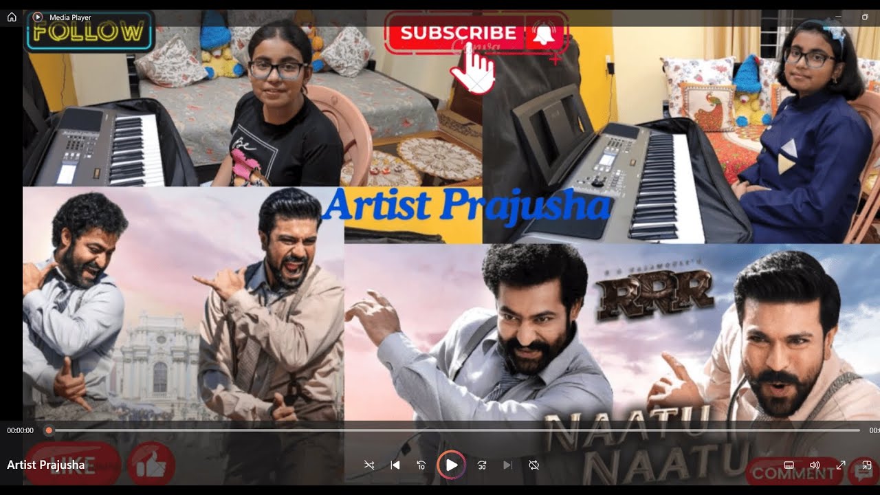 Natu Natu song from RRR I Cover by Prajusha #natunatu #artist #piano #prajusha roy - YouTube