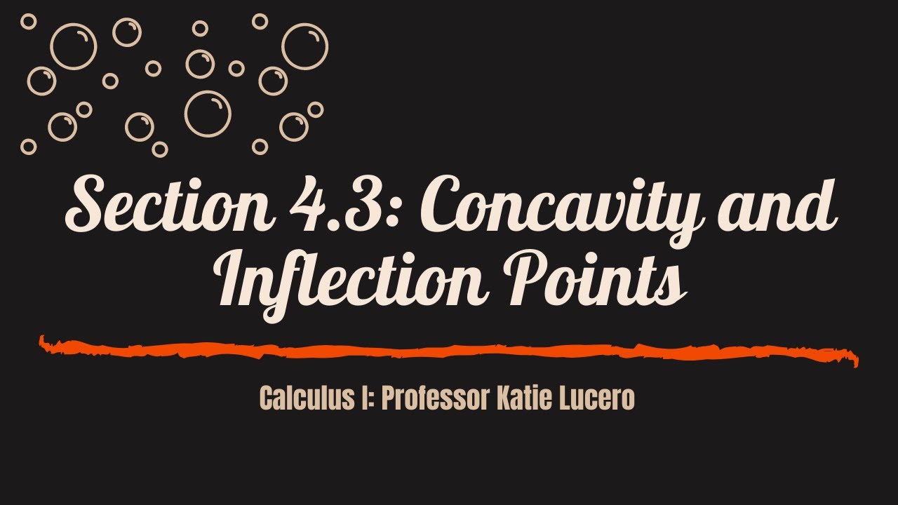 4_3 Concavity and Inflection Points - YouTube