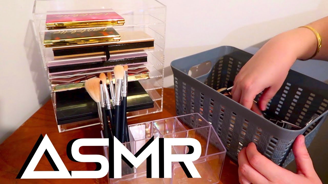 ASMR MAKEUP ORGANIZING RUMMAGE no talking - YouTube