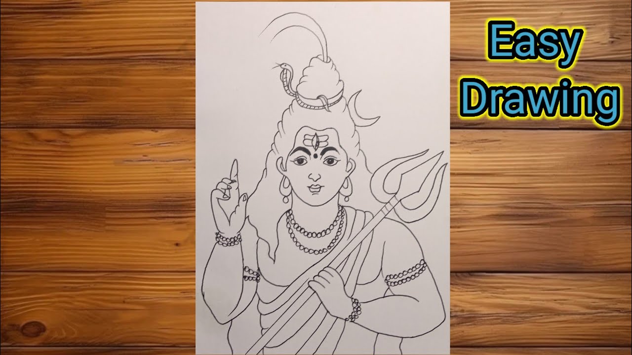 How To Draw Mahadev Easy Drawing / Mahashivratri Easy Drawing For ...